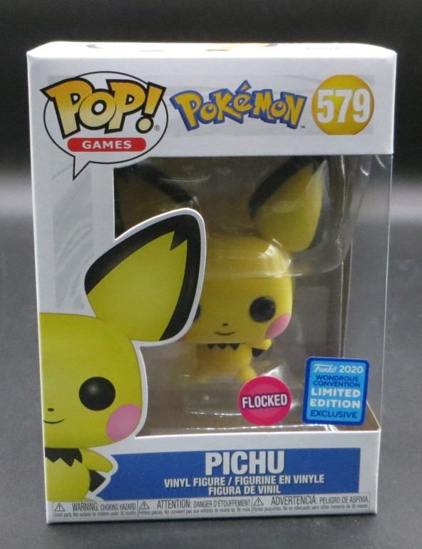 New Funko Pop Pokemon Pichu #579 Flocked (2020 Wonderous Convention ...