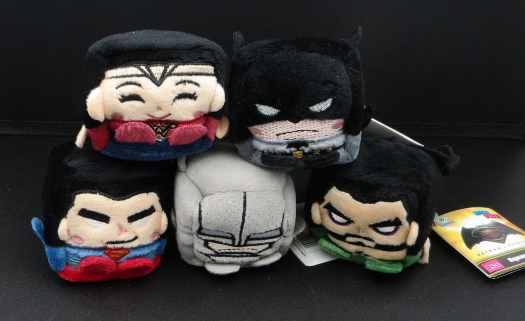 5 New DC 2" Kawaii Cubes Plush Superman, Wonder Woman, Batman, Aquaman