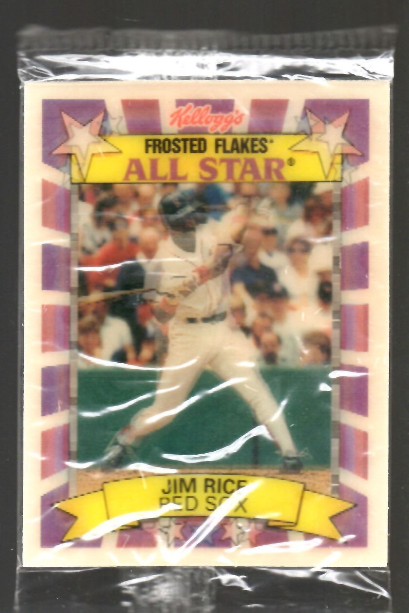 1992 Kellogg's Frosted Flakes Jim Rice Red Sox Sealed Card
