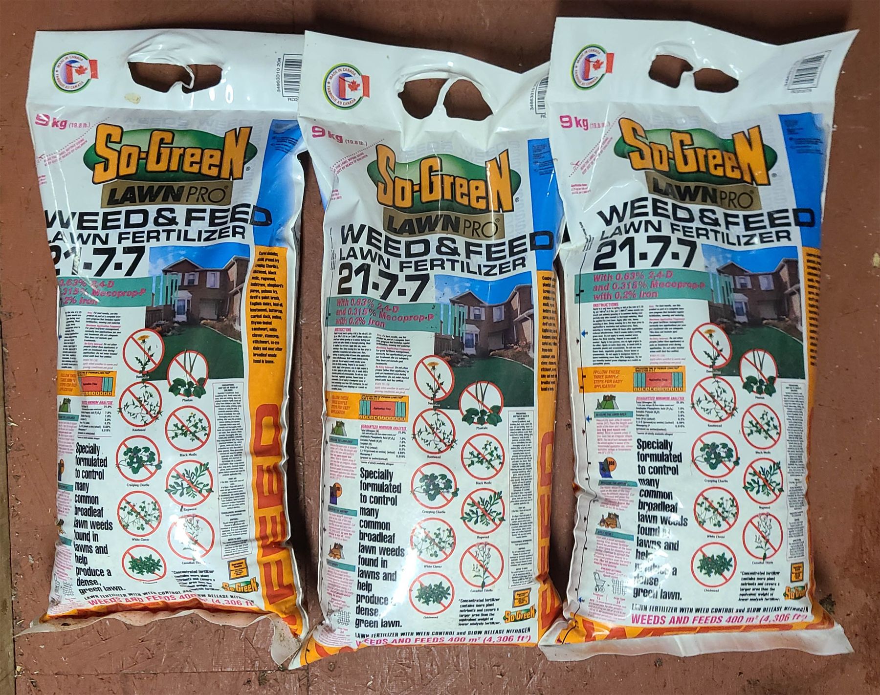 3 SO-GREEN LAWN PRO WEED & FEED LAWN FERTILIZER