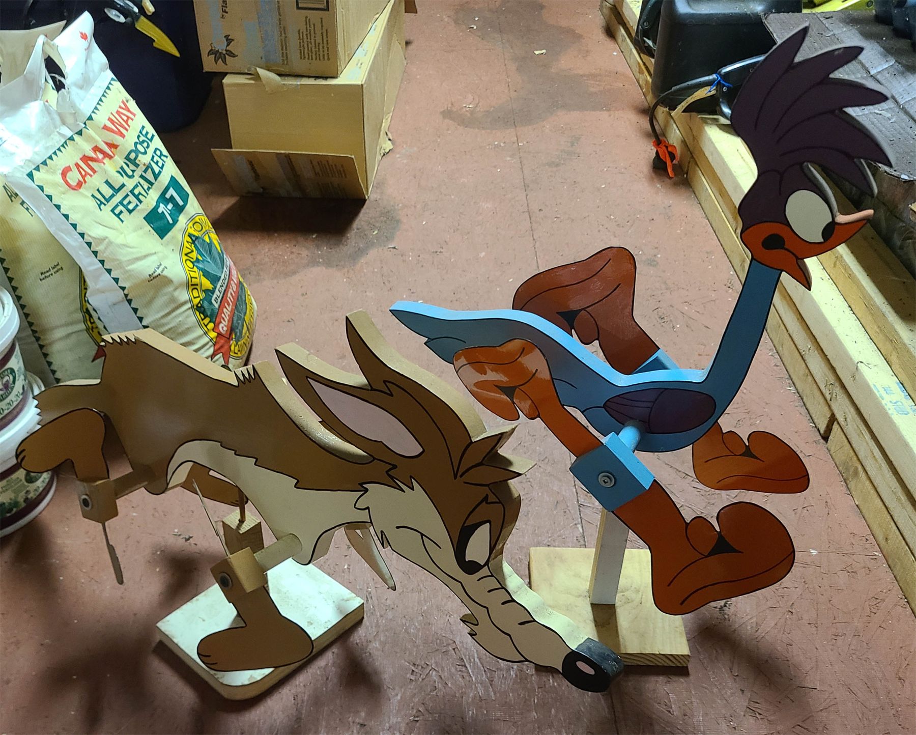 Roadrunner And Coyote Whirly Gig