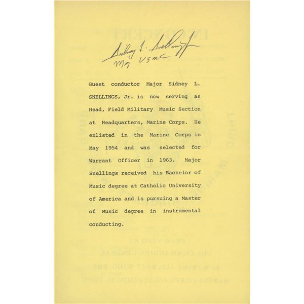 USMC signed program