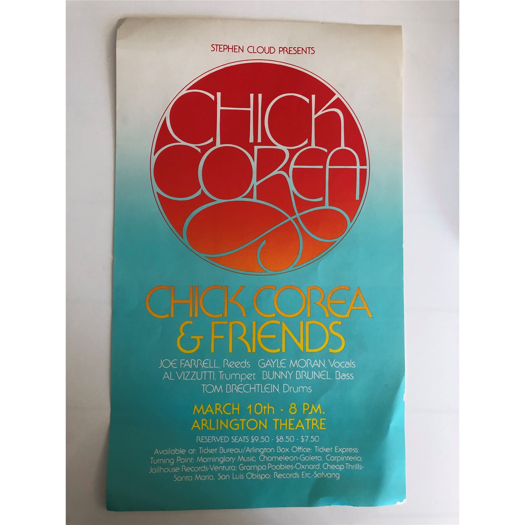 Chick Corea And Friends Concert Poster
