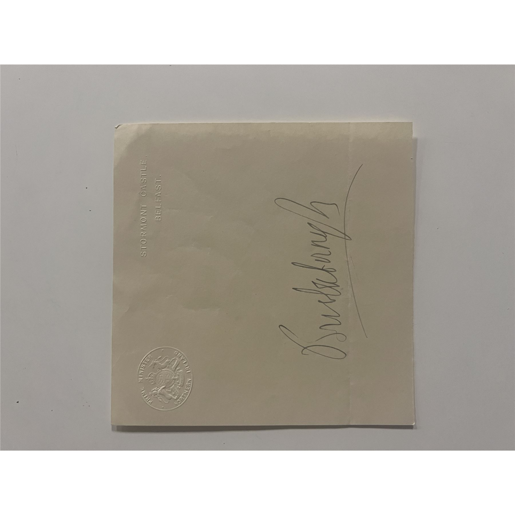 Basil Brooke, 1st Viscount Brookeborough signed envelope