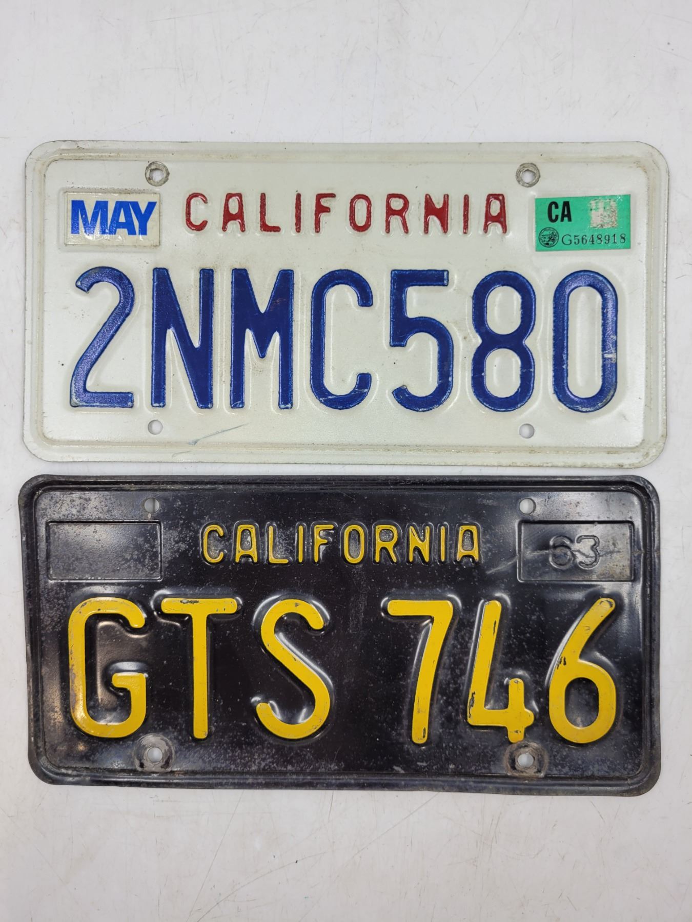 Vintage California License Plates