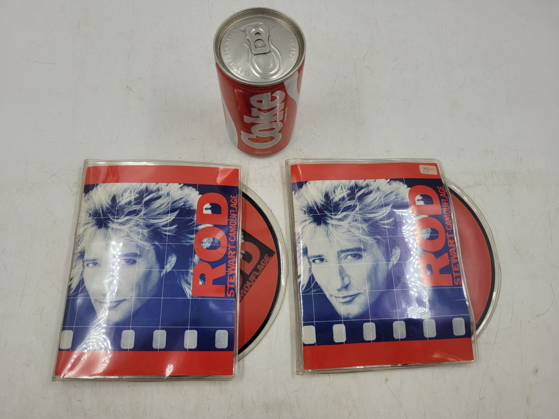 Vintage NOS Rod Stewart "Camouflage" Cassette Tapes 45 Rpm Picture Discs