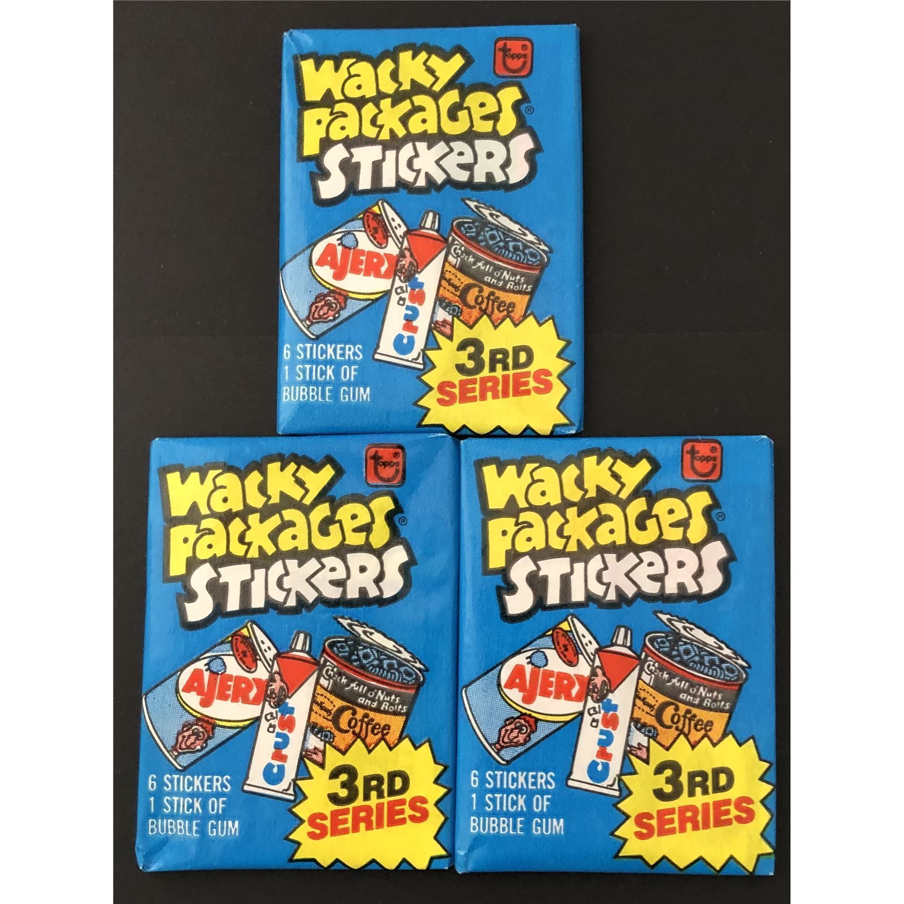 1980 TOPPS WACKY PACKAGES WAX PACKS (3 packs)