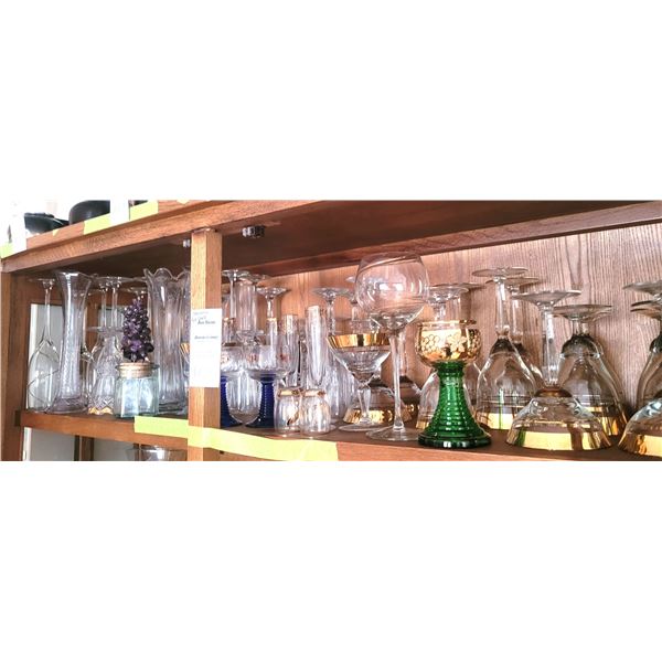 Gold Trim Glassware A