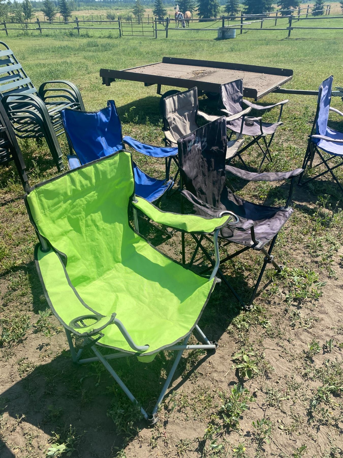 6- Folding lawn chairs