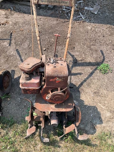 2- Old gas rototillers