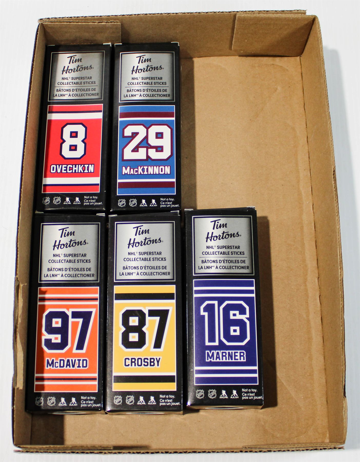 5 X C.2019 TIM HORTONS NHL SUPERSTAR HOCKEY STICKS