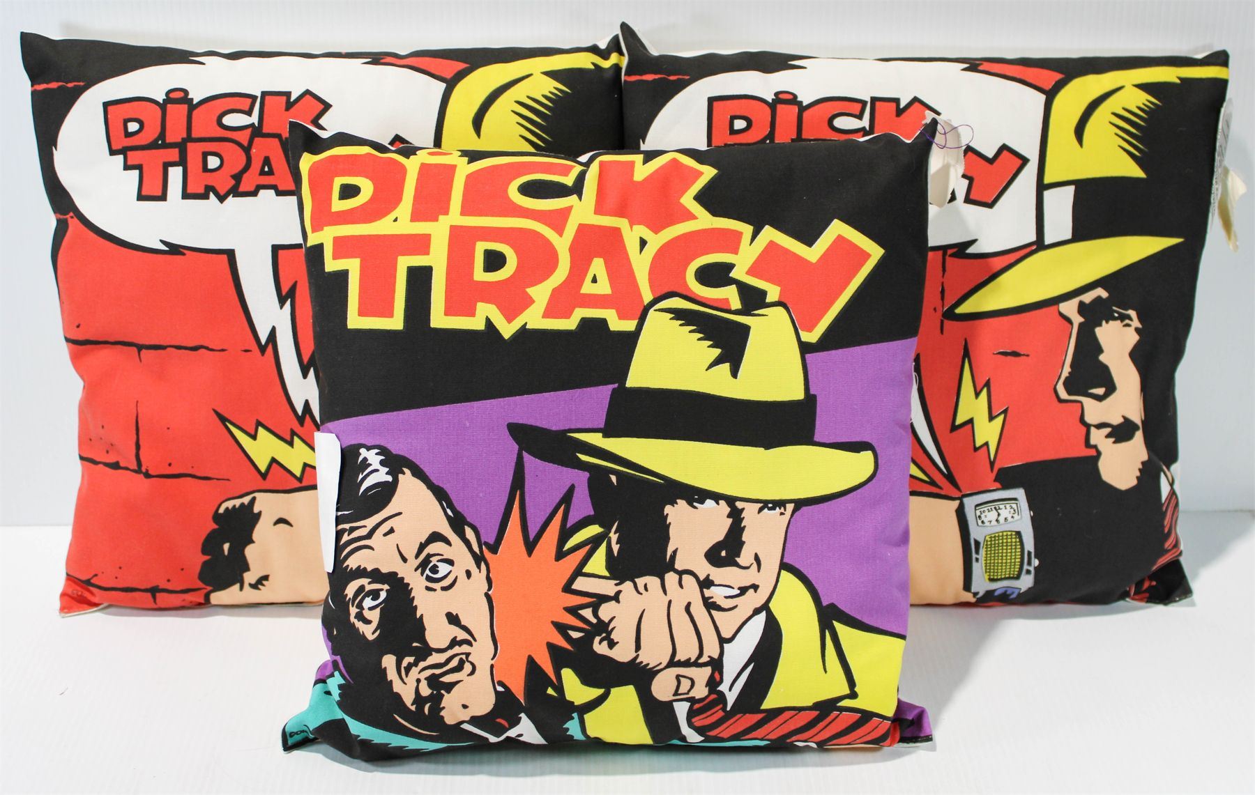 THREE DICK TRACY COUCH PILLOWS