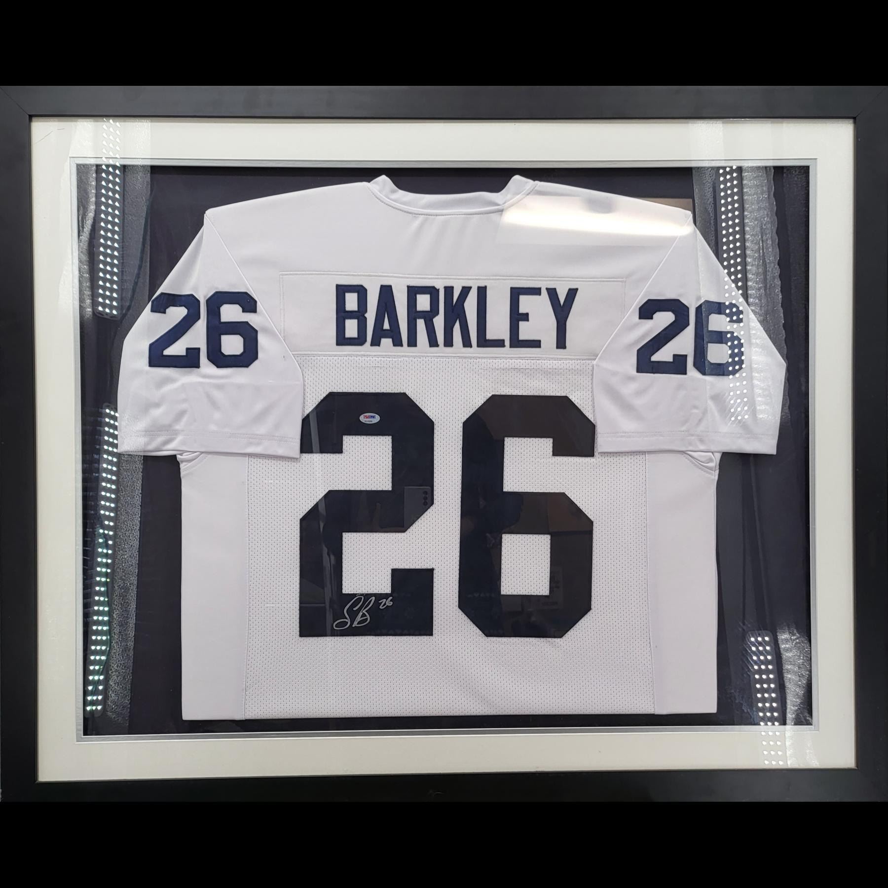 Saquon Barkley Signed & Framed Jersey