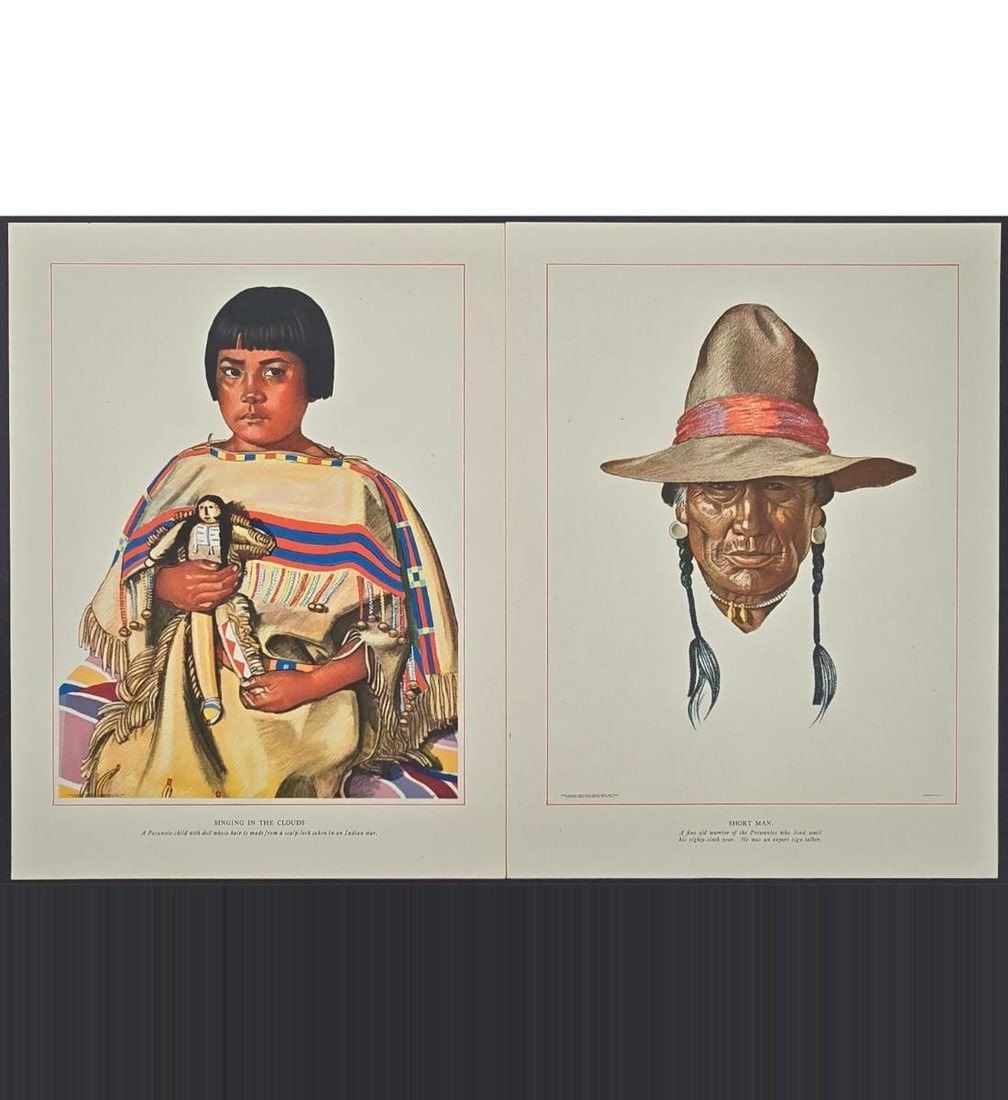 American Winold Reiss 1886-1953 From The Original Paintings Lot Of 2 ...