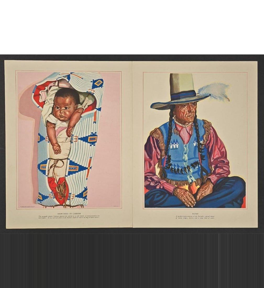 American Winold Reiss 1886-1953 From The Original Paintings Lot Of 2 ...