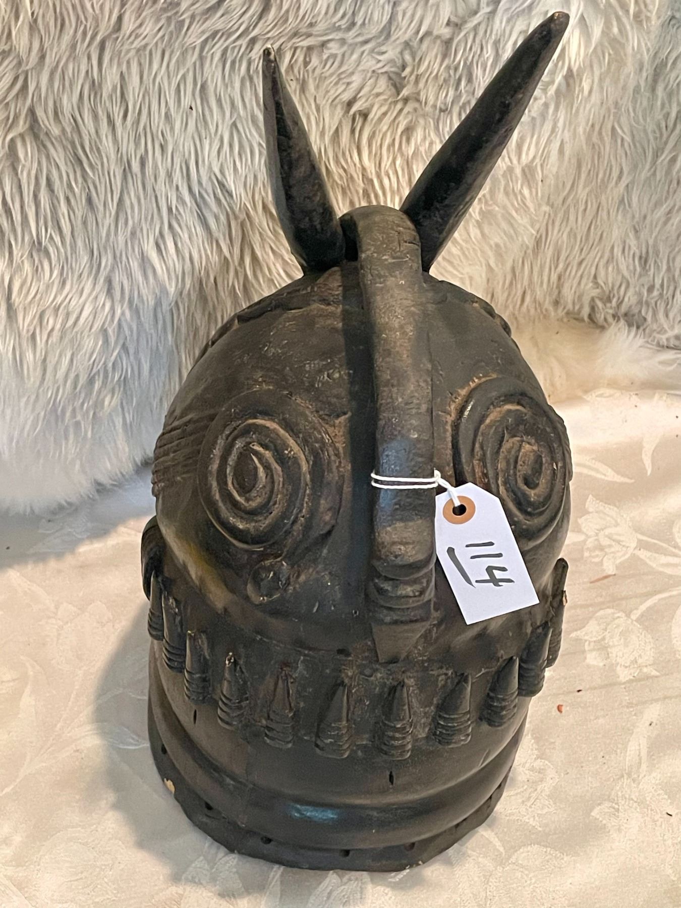 Black African Helmet Mask