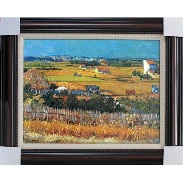 Vincent Van Gogh Hand embellished canvas landscape after Van Gogh Luxor