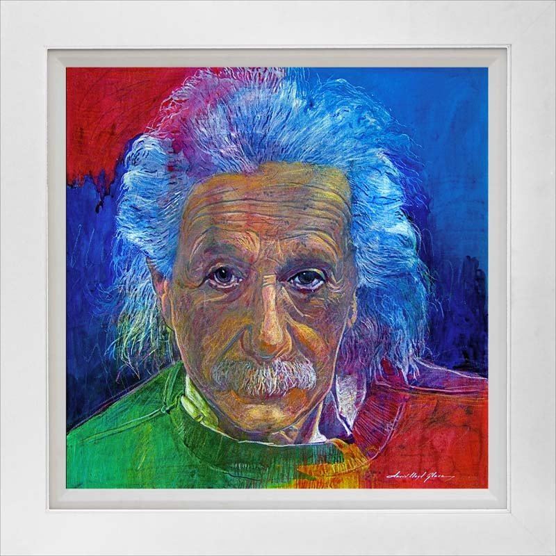 Albert Einstein the Genius Hand Embellished on canvas by David Lloyd ...