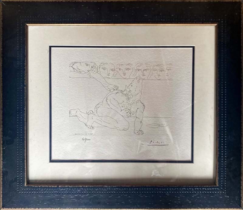 Pablo Picasso Lithograph with Museum stamp from 1956 Luxor