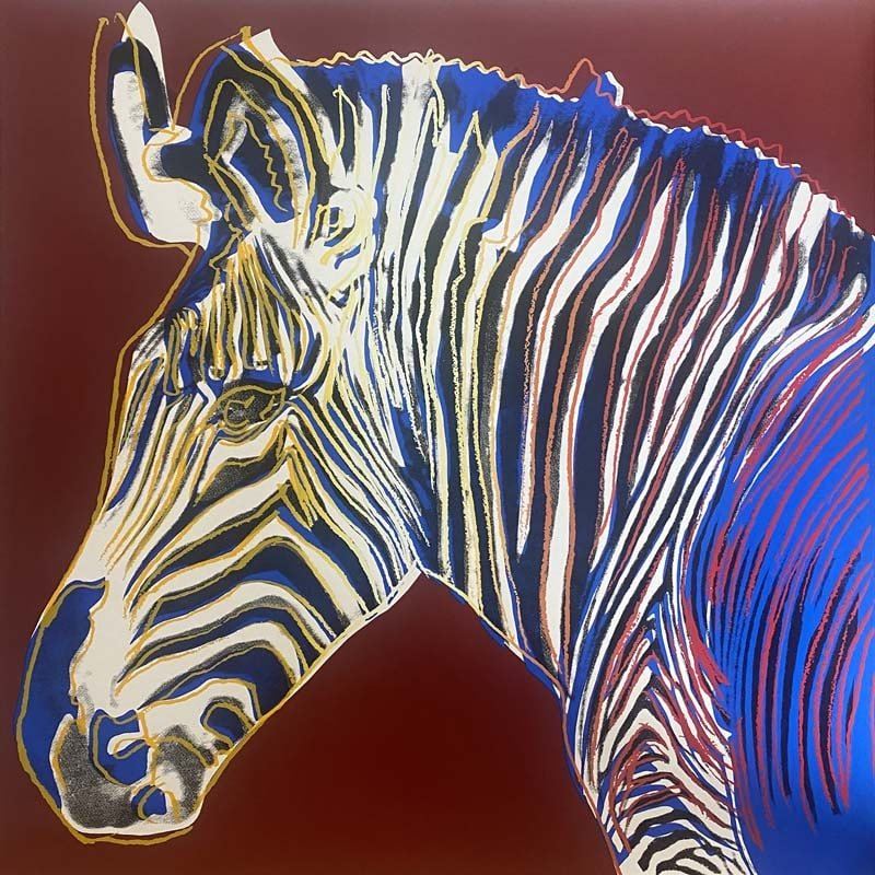 Andy Warhol Serigraph Screenprint Grevy's Zebra 1983 Luxor