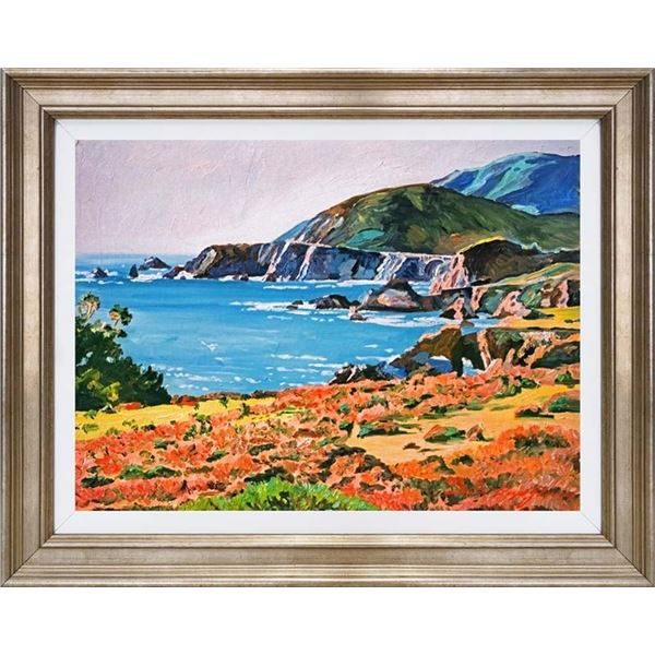 Big Sur Wildflowers Hand Embellished Canvas David Lloyd Glover Luxor