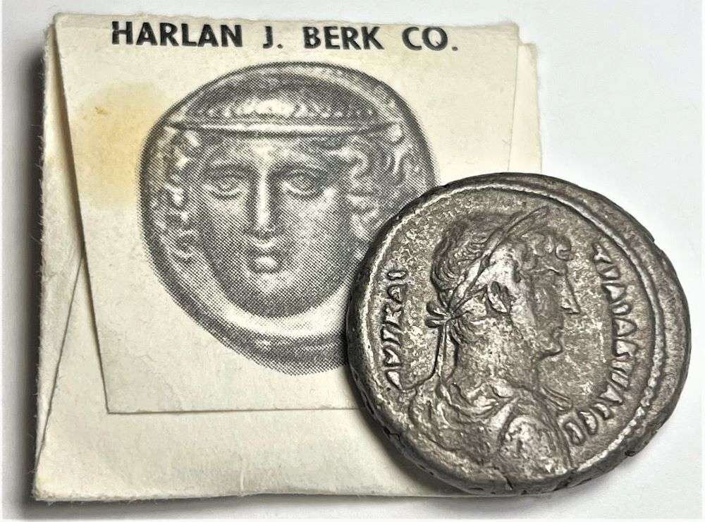 Harlan J. Berk CO. Ancient Roman Tetradrachm of Hadrian (98-119 A.D.)
