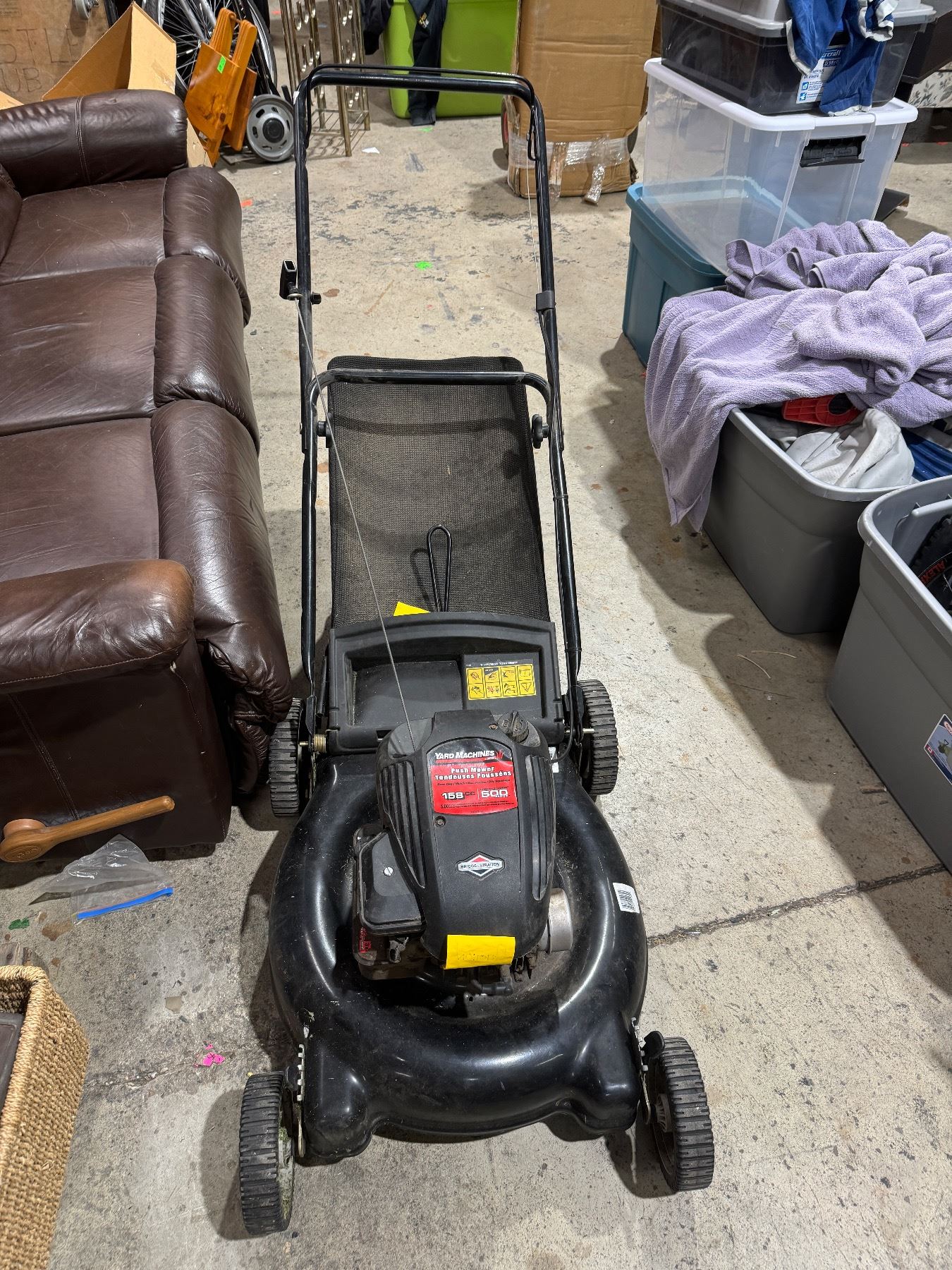 Yard machines push mower