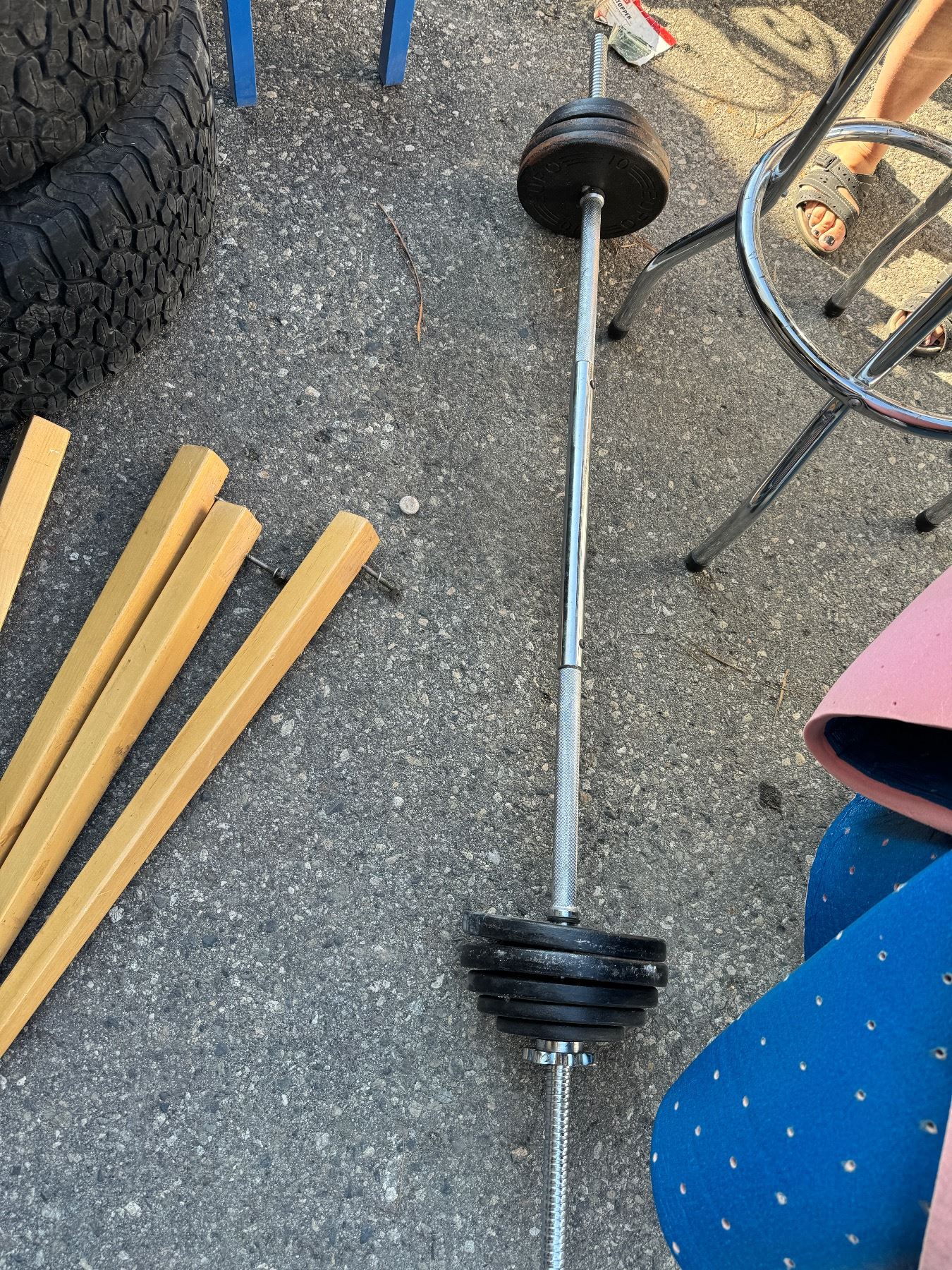 Barbell with weights