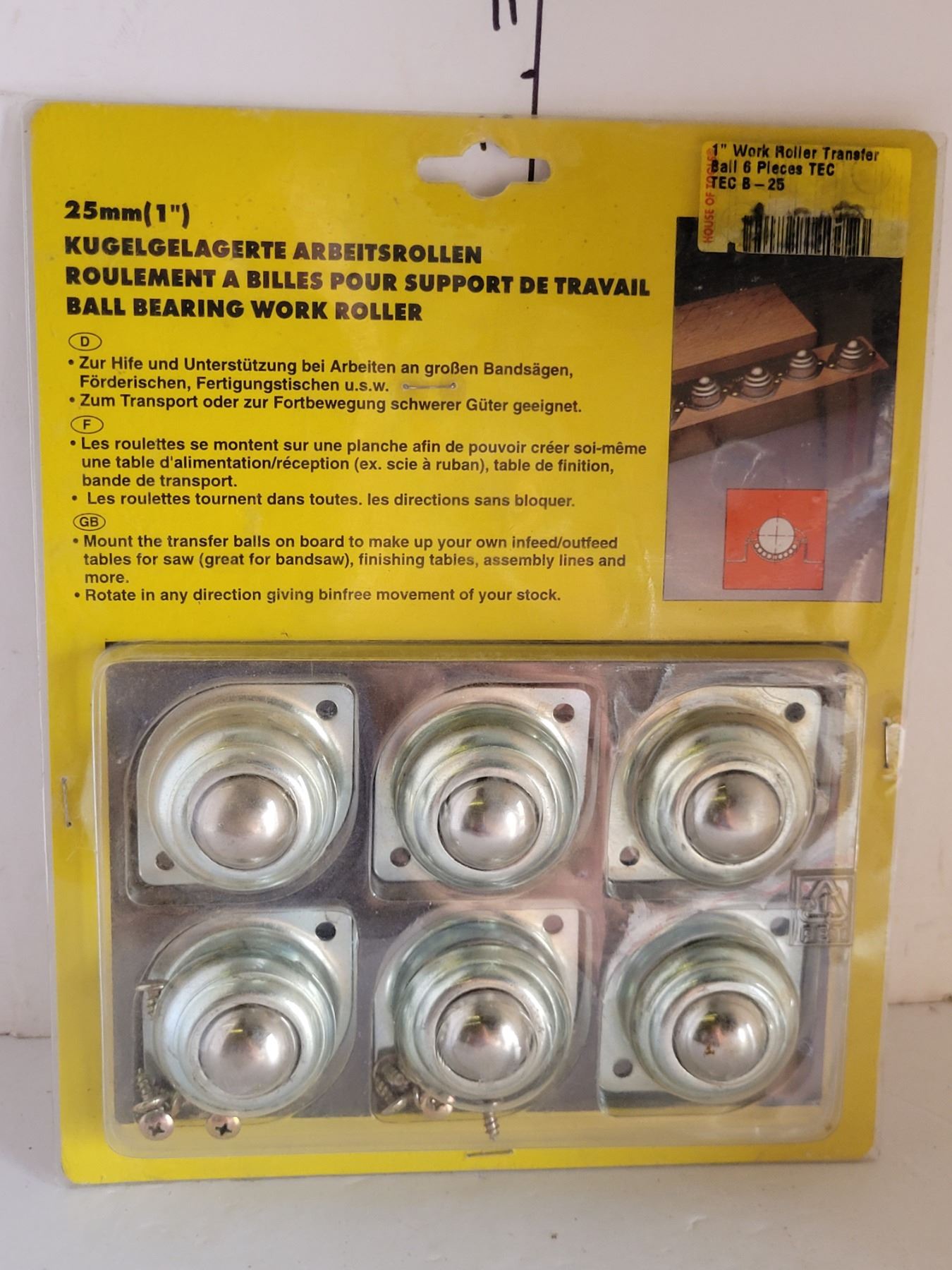 New | 1" Ball Bearing Work Rollers | Perfect for the shop, garage ...