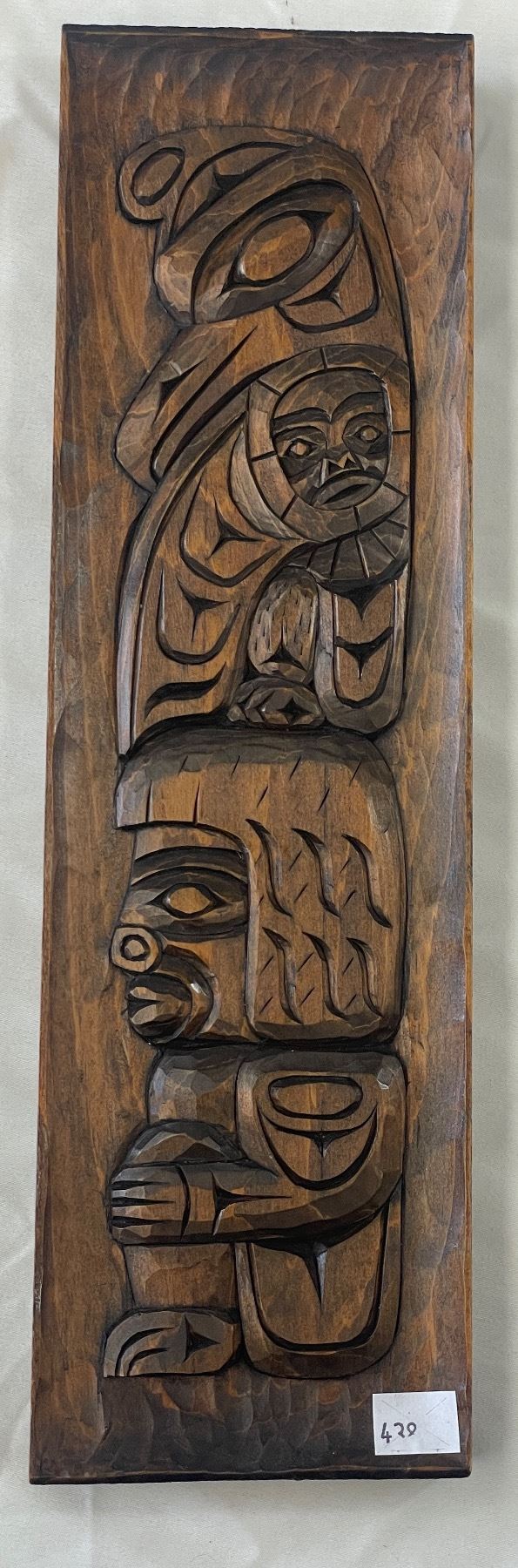 Hand Carved First Nations Wall Plaque Thunderbird And Sun & Wild Woman ...