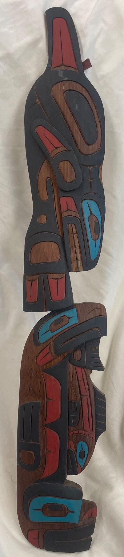 Hand Carved & Painted First Nations Wall Plaque By Chris Paul