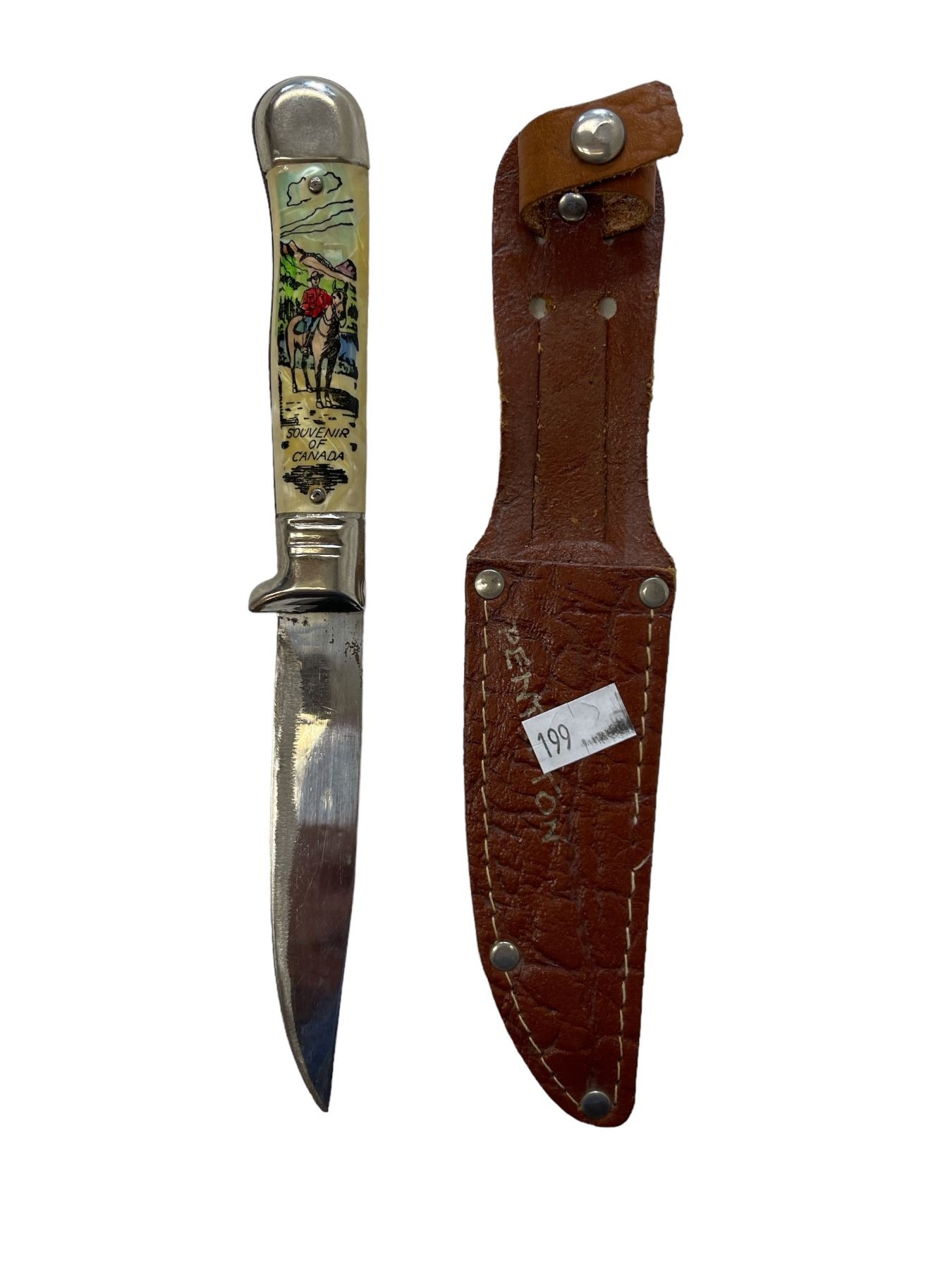 Vintage RCMP Knife With Sheath, Souvenir Of Canada