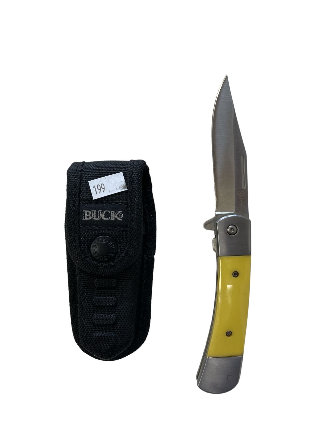 Buckshot Fold Out Pocket Knife With Original Sheath - Test Site