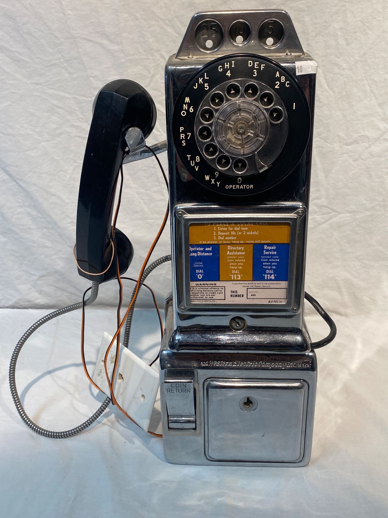 Vintage Chrome Payphone By The Gray Telephone Pay Station Company