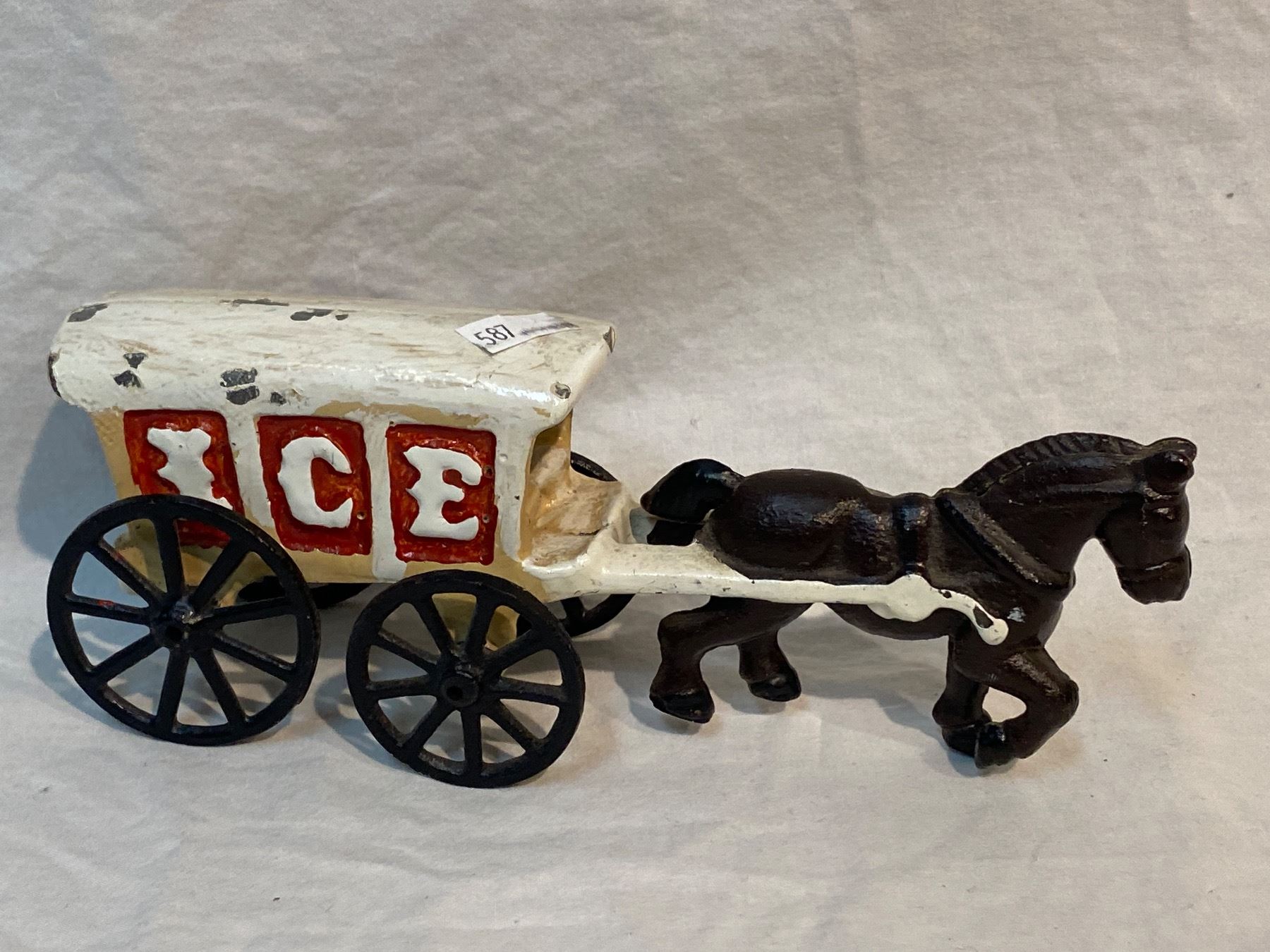 Vintage Cast Iron Ice Horse Carriage - Test Site