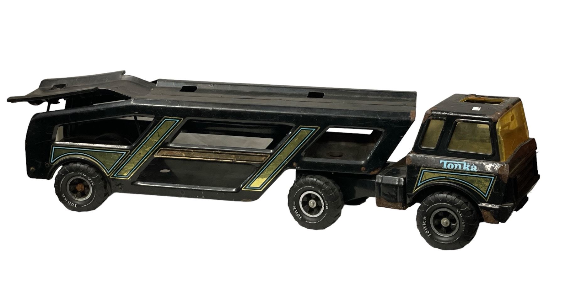 Vintage Metal Large Tonka Truck And Trailer