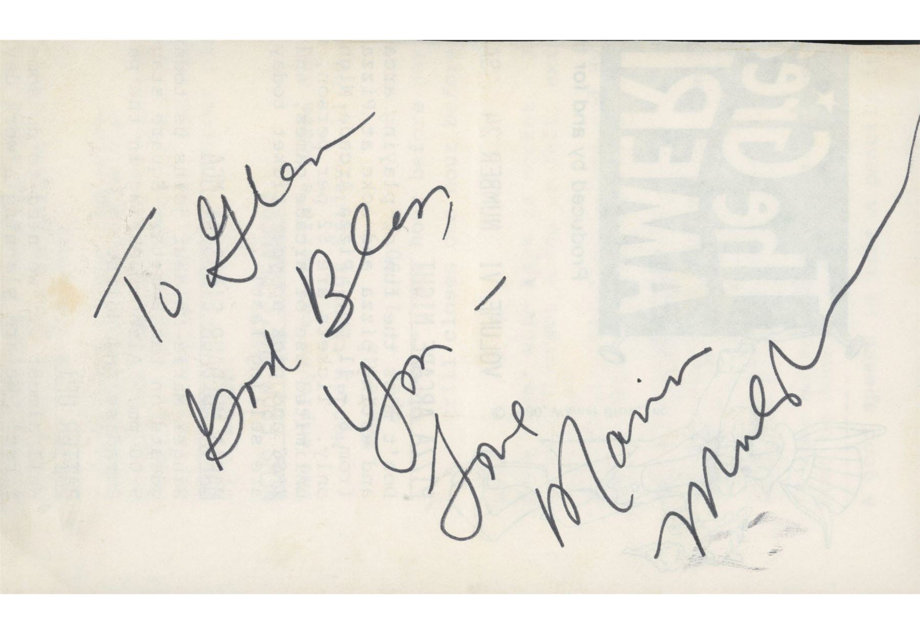 Signature cut unknown