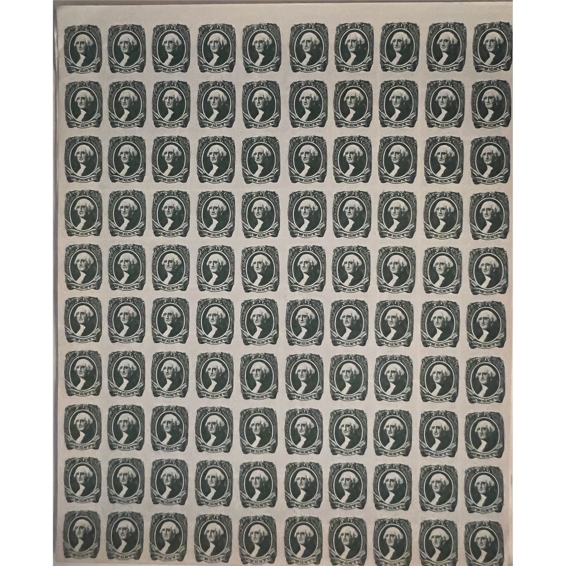 Confederate States 1938 Springfield facsimile stamp sheet. 5 sheets of ...