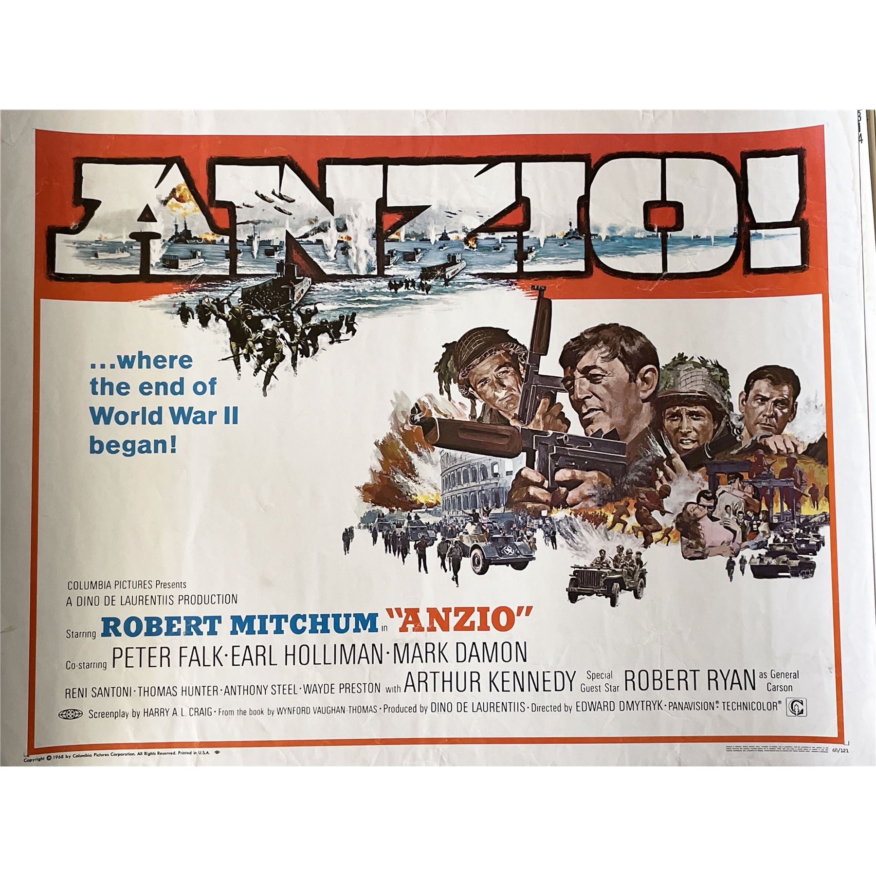 Anzio 1968 vintage movie poster
