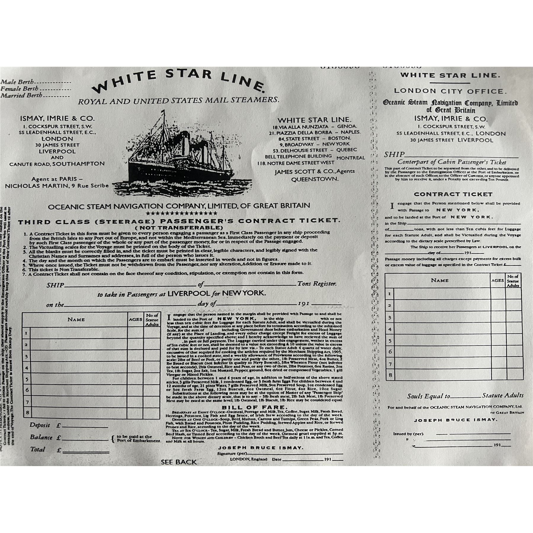 Titanic Rose DeWitt Bukater replica letter and boarding pass prop