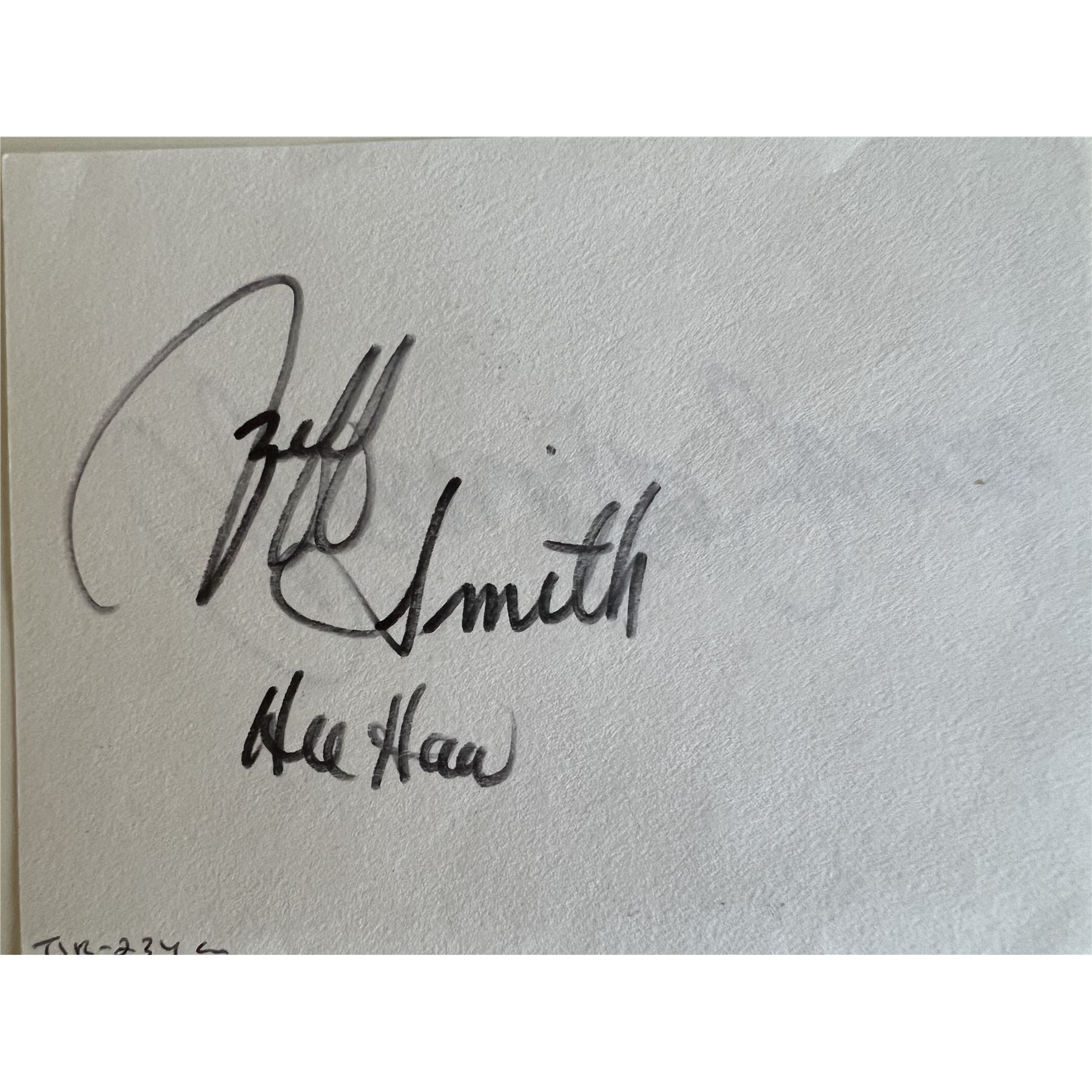 Hee Haw Grandpa Jones/ Jeff Smith original signatures. GFA authenticated