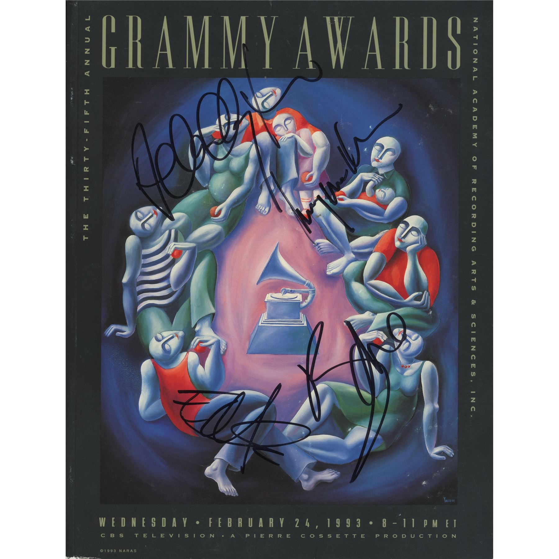 U2 signed Grammy Awards program- RARE