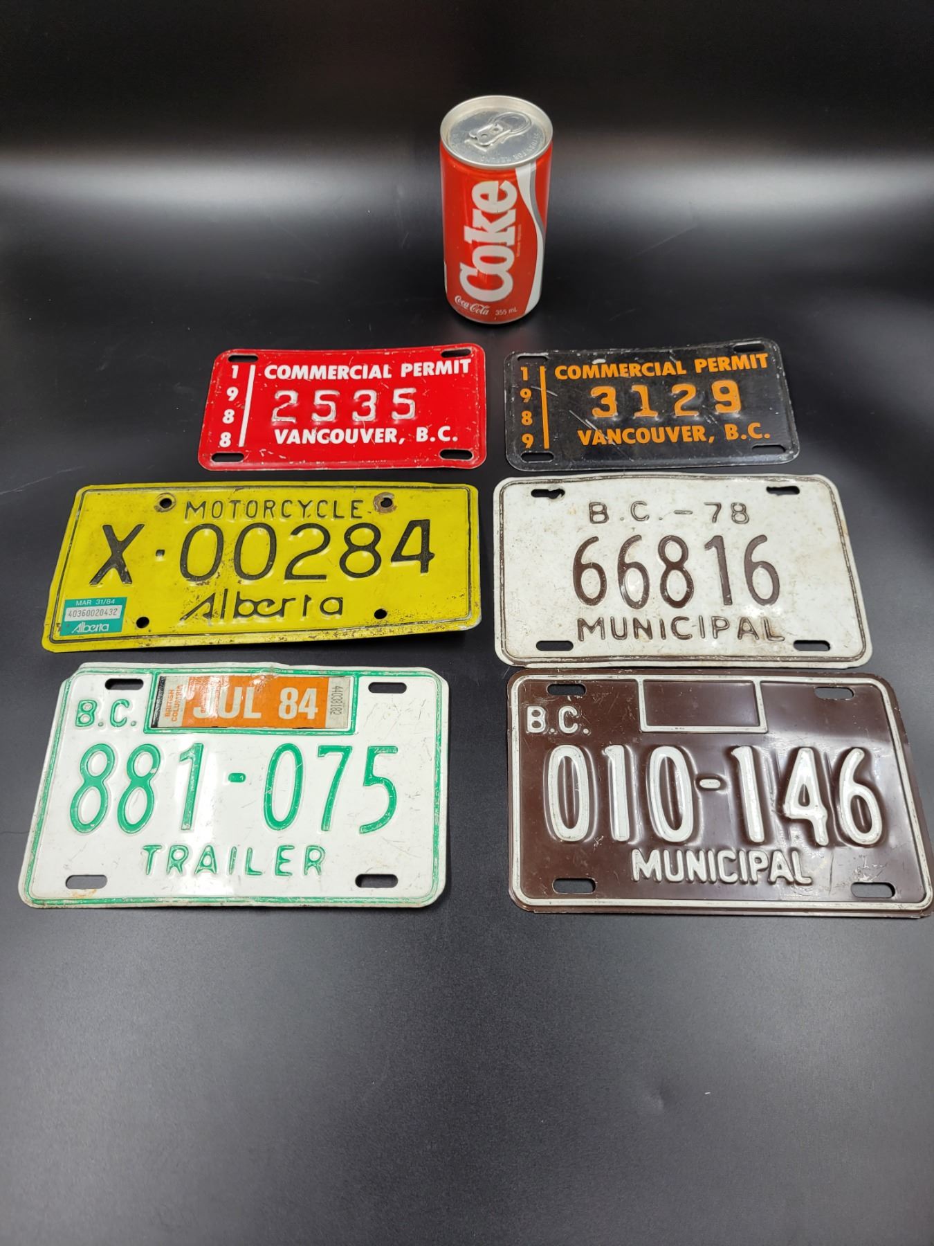 Vintage Canadian License Plates