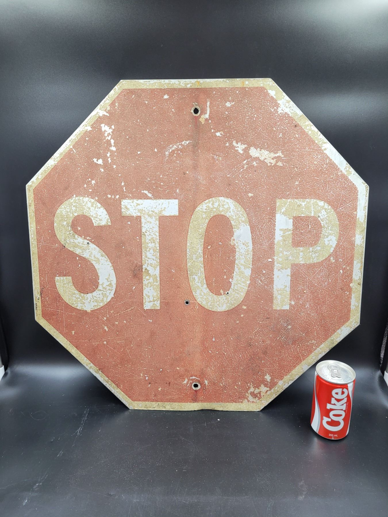 Vintage Aluminum Stop Sign