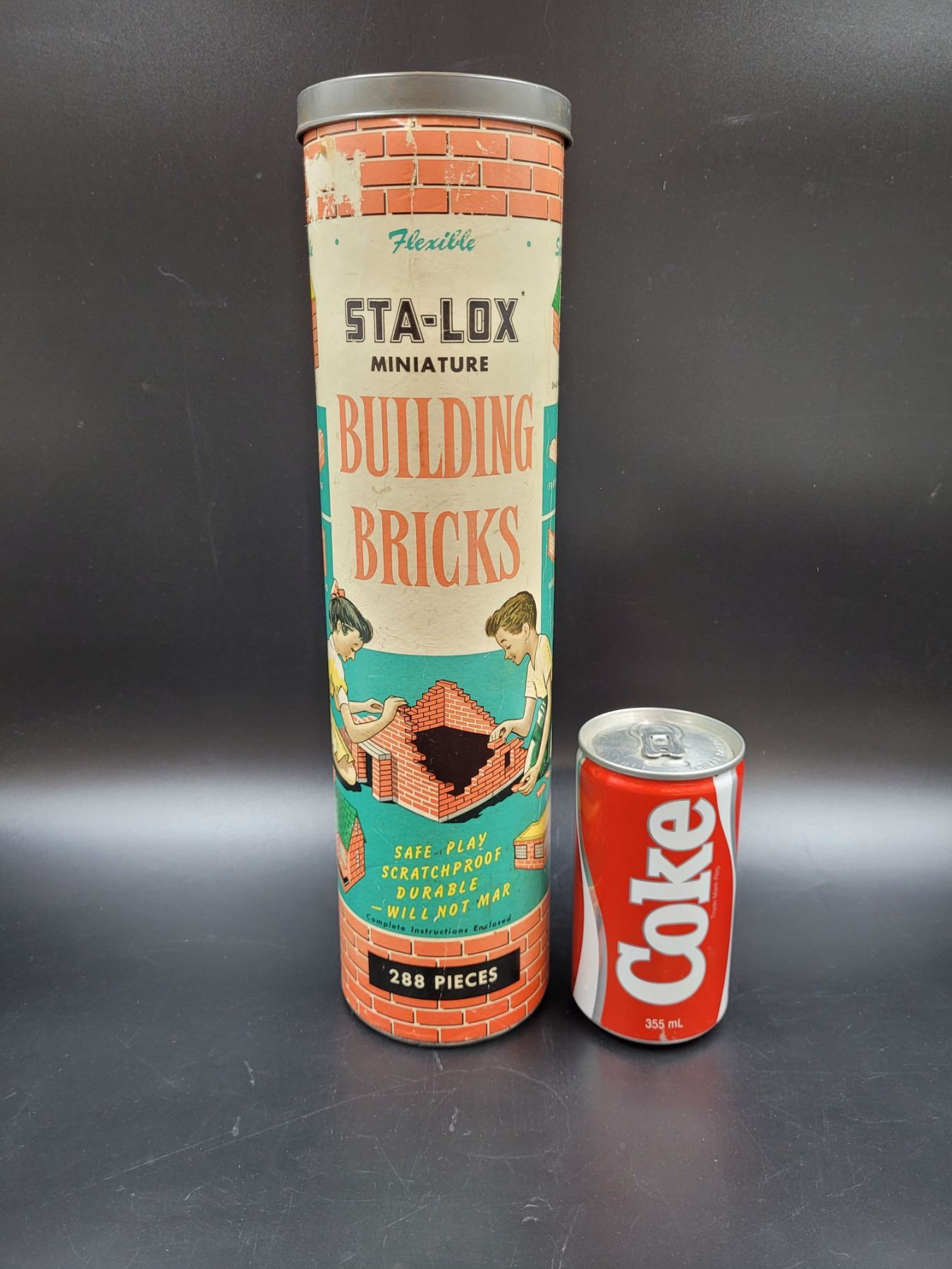 Vintage STA-LOX Building Bricks 288 pc