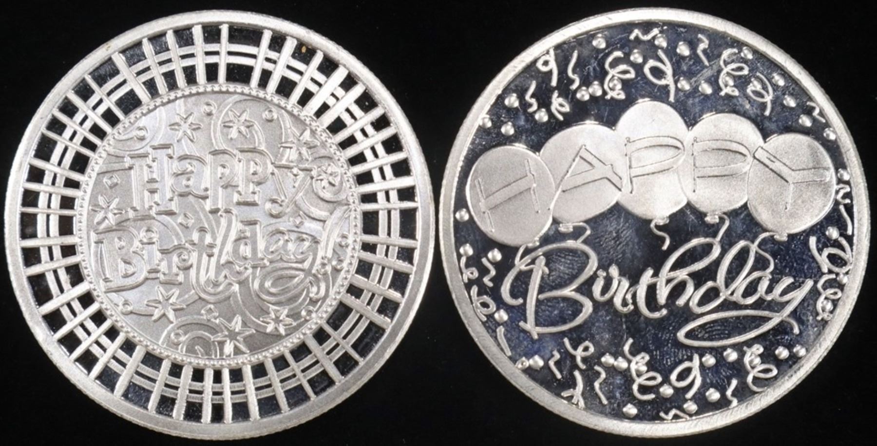 (2) 1 OZ .999 SILVER 2024 HAPPY BIRTHDAY ROUNDS