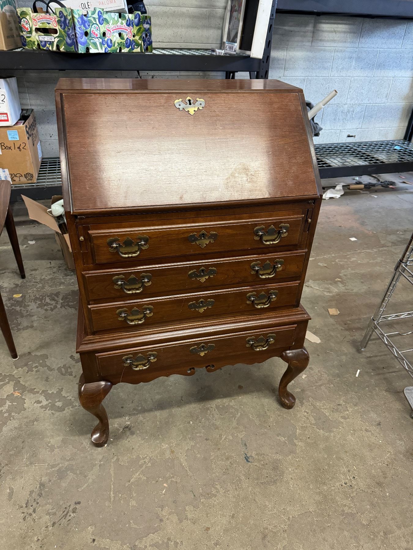 Drop front desk