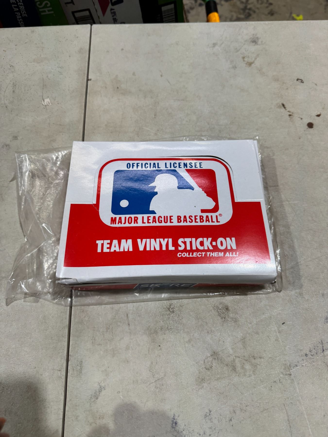 Major-league baseball team vinyl stick on