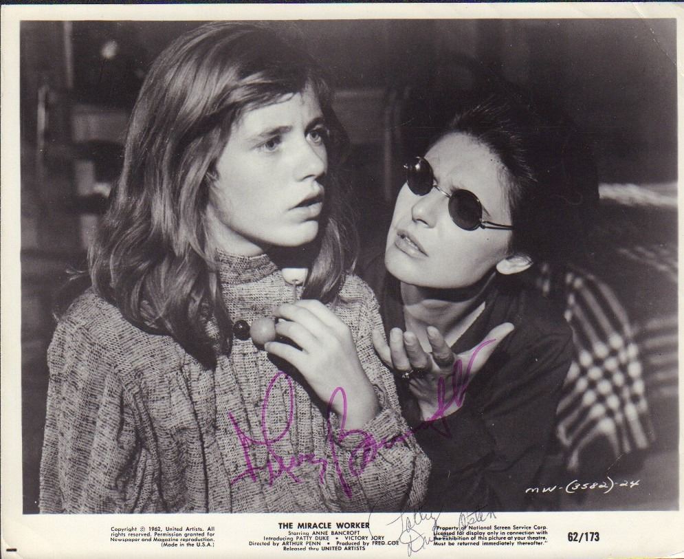 Anne Bancroft/Patty Duke signed vintage still