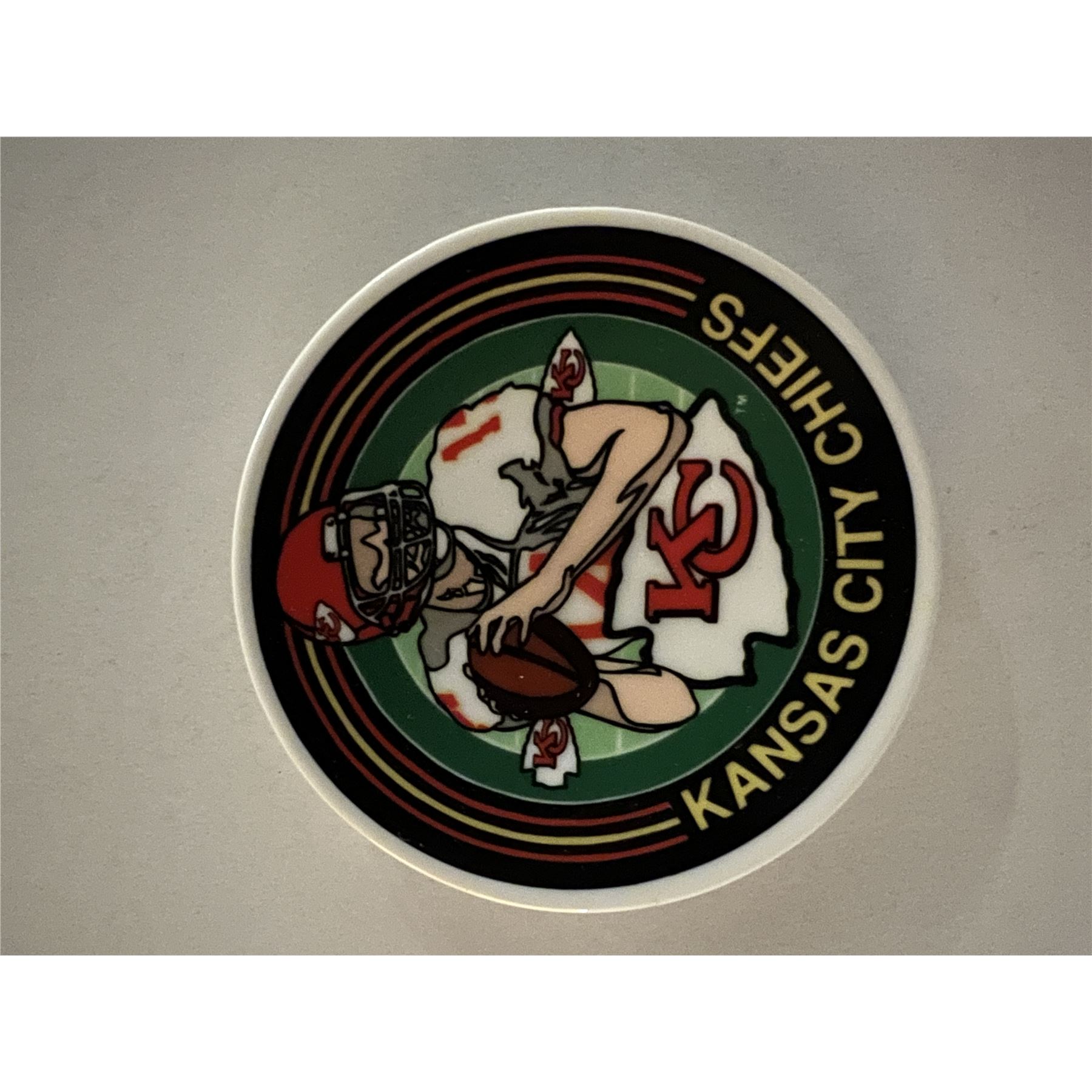 Kansas City Chiefs porcelain plate